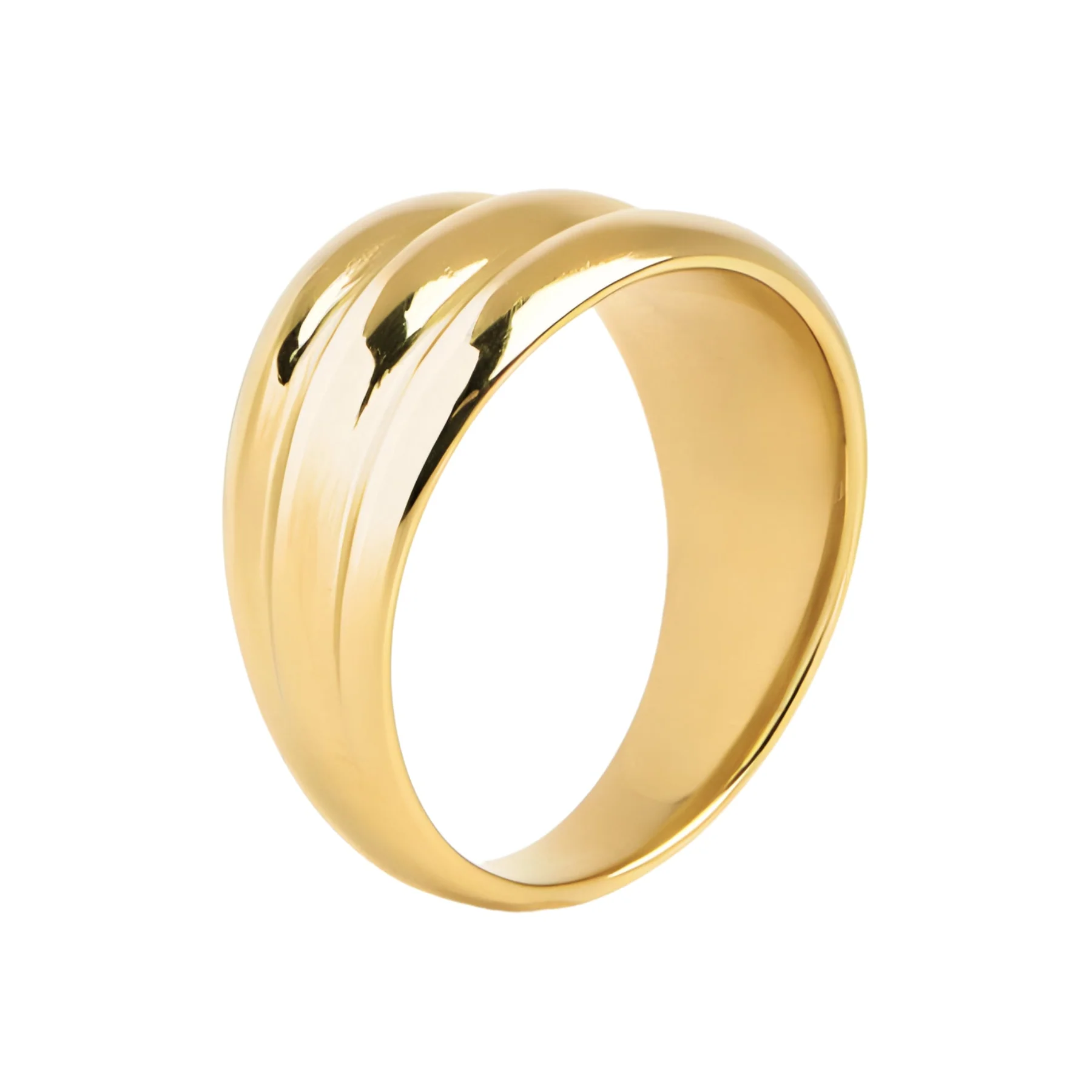 Bague Mia ''Dune'', or, acier inoxydable | bijouxgb