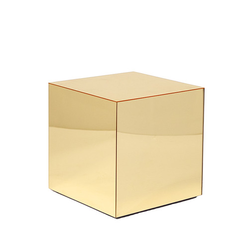 The Cube Side Table Gold | Sacramento Event Co