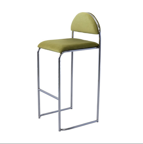 The Curved Stool Sage Green Velvet | Sacramento Event Co