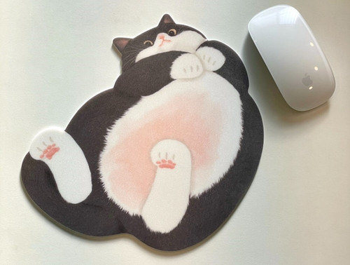 What? Tuxedo Cat Mouse Pad | Marshmallow Station