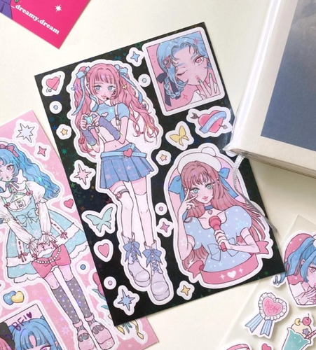 K-pop Idol Girl Sticker | Marshmallow Station