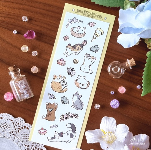 Wagle Wagle Spring Cats Sticker II | Marshmallow Station