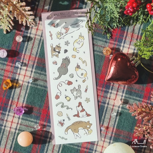 Wagle Wagle Winter Cats Sticker II | Marshmallow Station