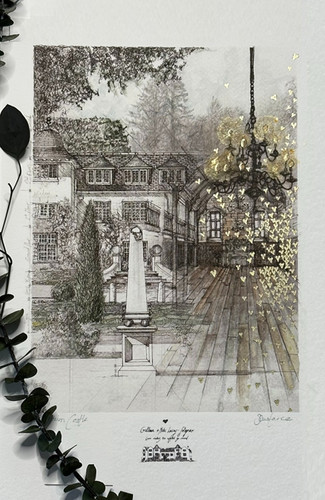 Achnagairn Castle, Kirkhill | A3 size | Architectural Art