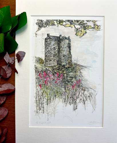 Neidpath Castle, Peebles | A4 size | Architectural Art