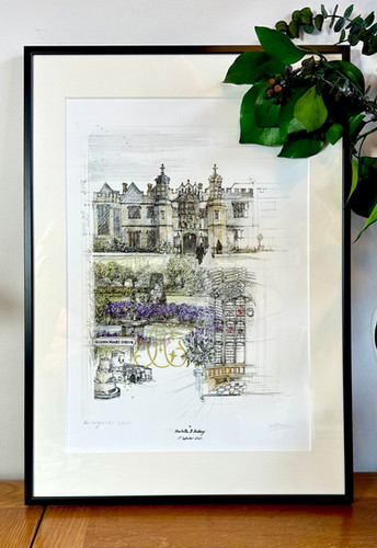 Hengrave Hall, Suffolk | A3 Fine Art Print | Architectural Art