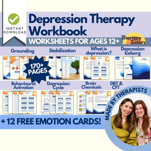 Depression workbook journal CBT coping skills DBT Depression Spiral ...