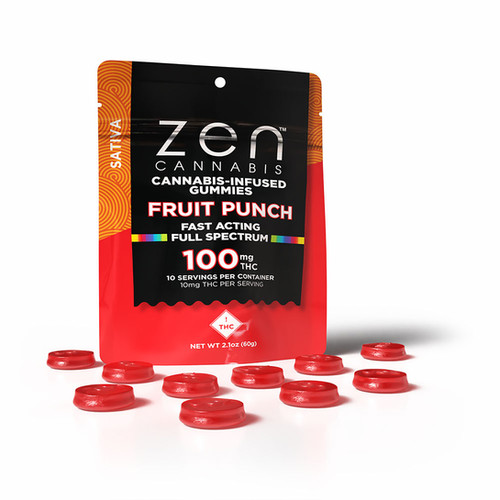 ZEN - FAST ACTING - FULL SPECTRUM THC GUMMIES -VARIOUS FLAVORS/STRAINS ...