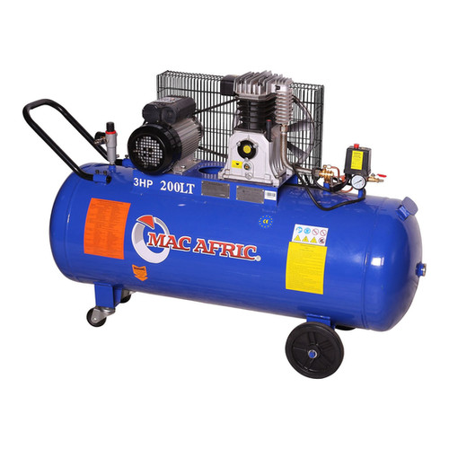 MAC AFRIC 200 Litre 2.2 KW (3 HP) 230 V Belt Driven Compressor | Agason ...