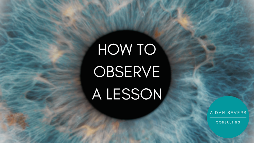 How To Observe A Lesson