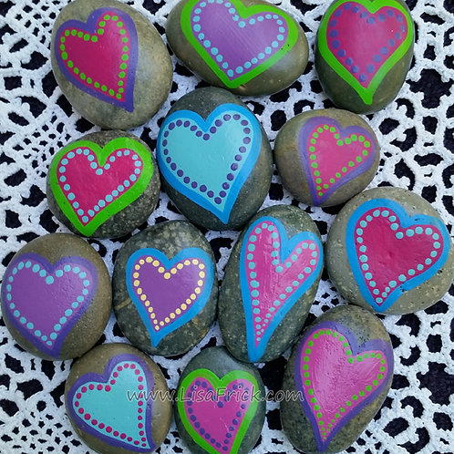 Heart Rocks- Set of Five | lisa-frick-artist
