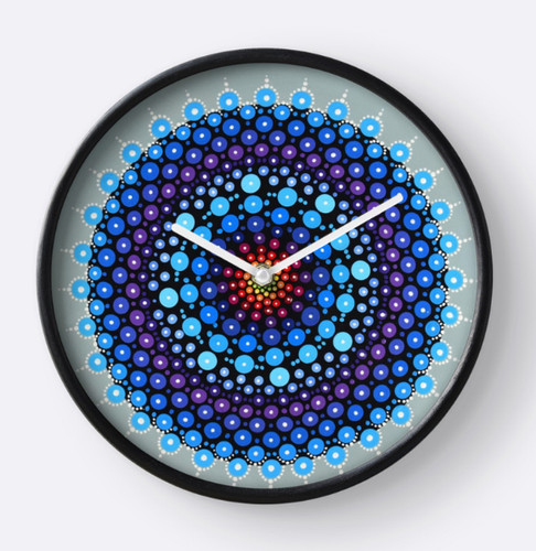Dot Mandala Clock | lisa-frick-artist