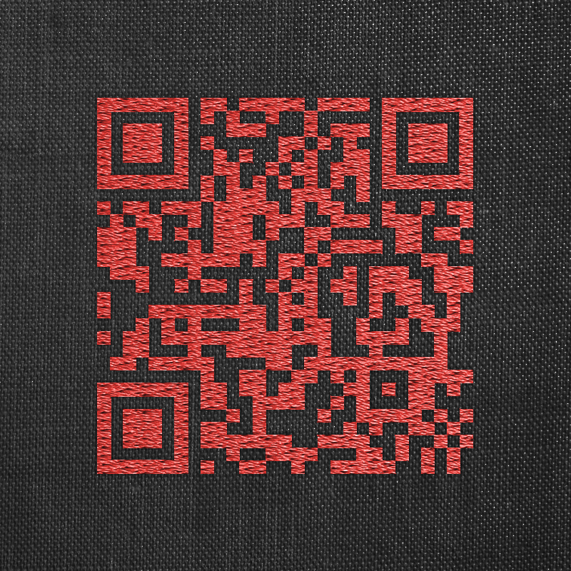 Der QR-Stick - ein ganz besonderes Highlight aus der Next-Level-Stickerei