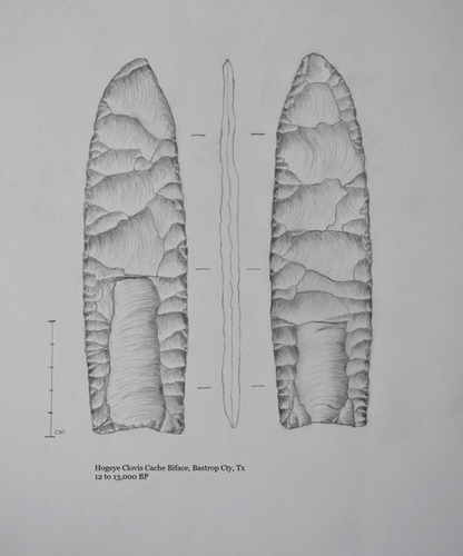 Lithic Illustration Art Print/Hogeye Clovis | Occpaleo