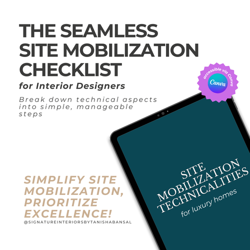 Site Mobilization Technicalities checklist for Interior designers ...
