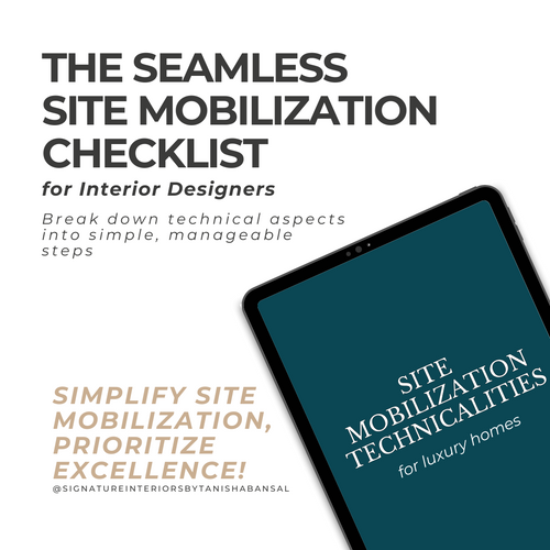 Site Mobilization Technicalities checklist for Interior designers ...