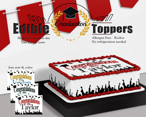 Custom Graduation edible cake topper - sheet cake | mysite