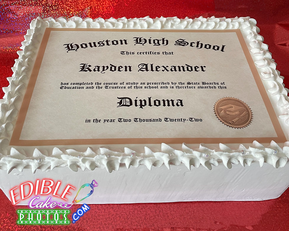 Graduation Diploma edible cake topper | mysite