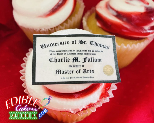 College degree 20 Custom edible Diplomas for Graduates - Miniature | mysite