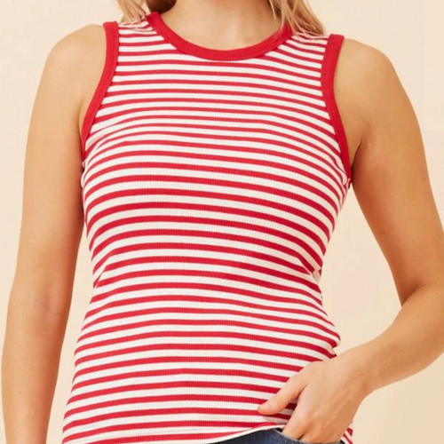 Everyday Red Stripe Tank | Maurice of Balmain Boutique