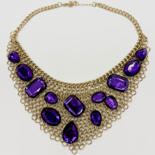 Charlie Brown Royal Purple Mesh Necklace | Maurice of Balmain Boutique