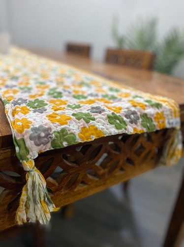 Wholesale Sari Tassel Table Runner - Case of 3 | ReMade-India