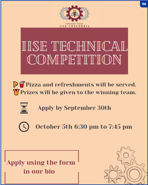 IISE Technical Competition | IISE Concordia