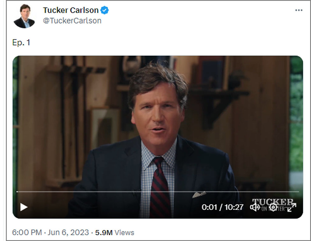 Tucker Carlson Releases First Episode of ‘Tucker on Twitter’ (Video) Tucker Carlson Releases First Episode of ‘Tucker on Twitter’ (Video)
