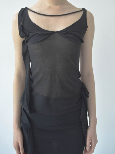 APHORA SHEER BLACK TOP | Caro Chia