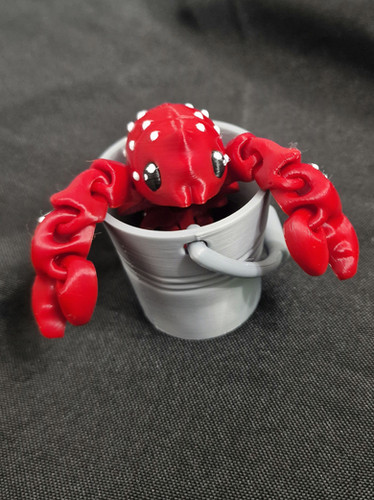 Small Lobster and Bucket Fidget Toy | Beastie Builds 3D