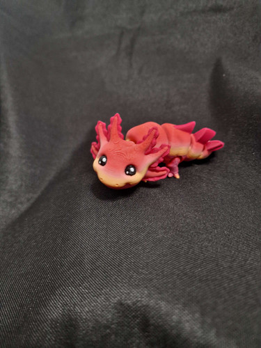 Super cute small smiley axolotl articulated fidget toy | Beastie Builds 3D