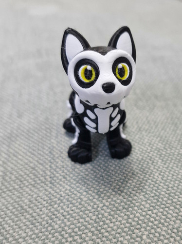 Skeleton Cat articulated fidget toy kitty | Beastie Builds 3D