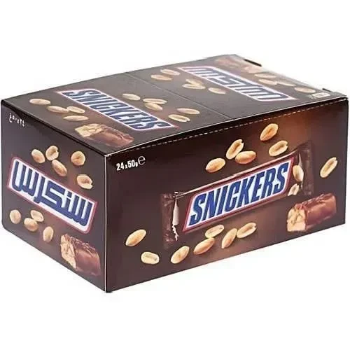 Snickers Chocolate Candy Bar With Caramel & Peanuts Nougat - 50g - 24 ...