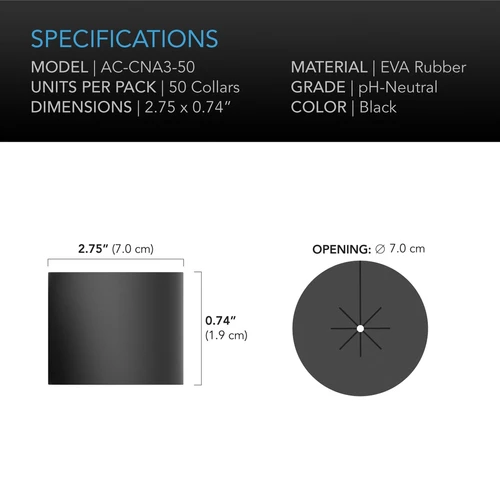 Clone Collars, Disc Inserts with 8-Spoke Design, 3-Inch, 50-Pack | N2U