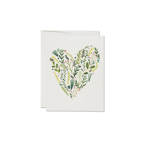 RED CAP CARDS / GREETING CARD "FLORAL HEART" | TRADITION ACOUSTIC.