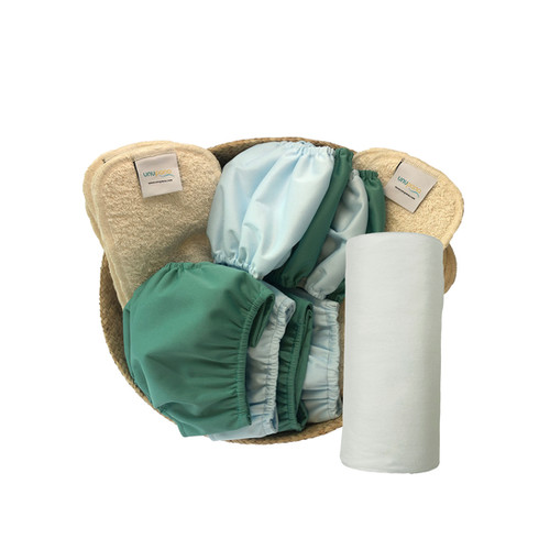UnuPana Starter Pack | Cloth diapers & organic cotton absorbents pack