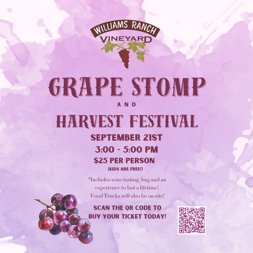 Grape Stomp and Harvest Festival ticket | WilliamsRVineyard