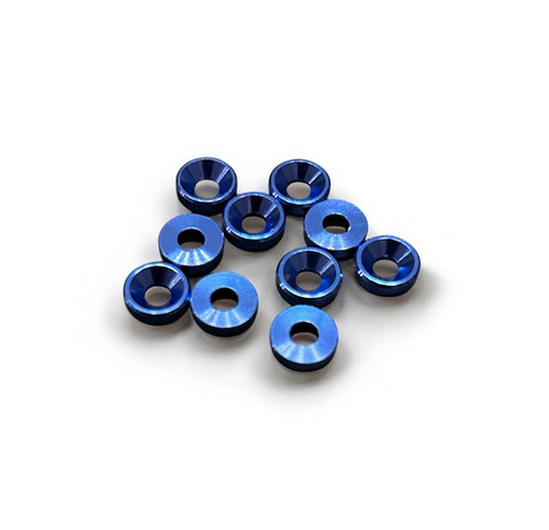 RRP Aluminum M3 Countersunk Washer (Blue) (10) RRP-001M3CWB | RRP