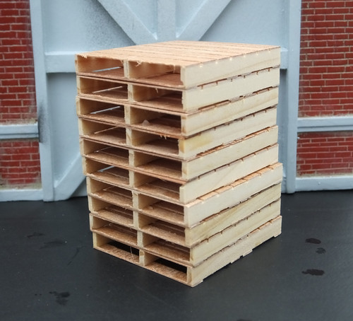 Premium Dual Slat Pallets 10 Pack 1/24 Scale G Scale | Larry G Scale