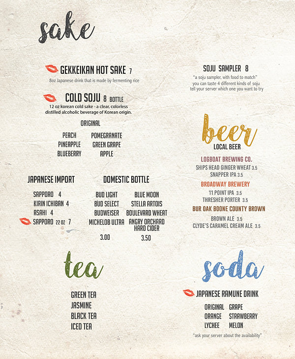 Drink menu | geishasushibarcomo