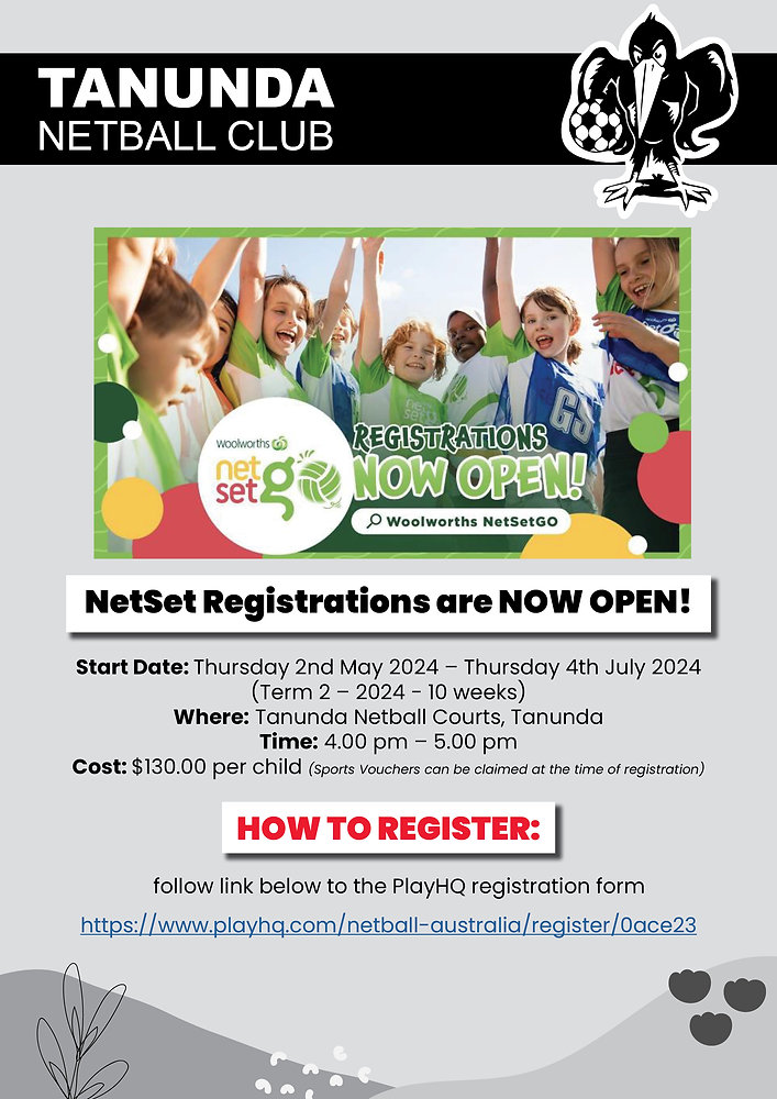 NetSet Registrations NOW OPEN