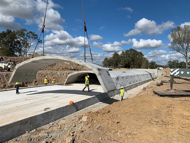 concrete under bridge