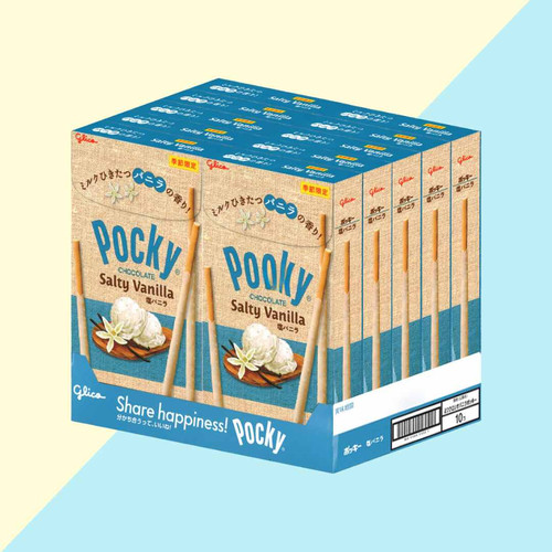 Pack de 10 Pocky Salty Vanilla - Bâtonnets chocolatés Japonais | Yummyso