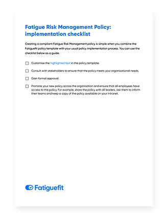 Fatigue management & compliance solution | Fatiguefit | Australia