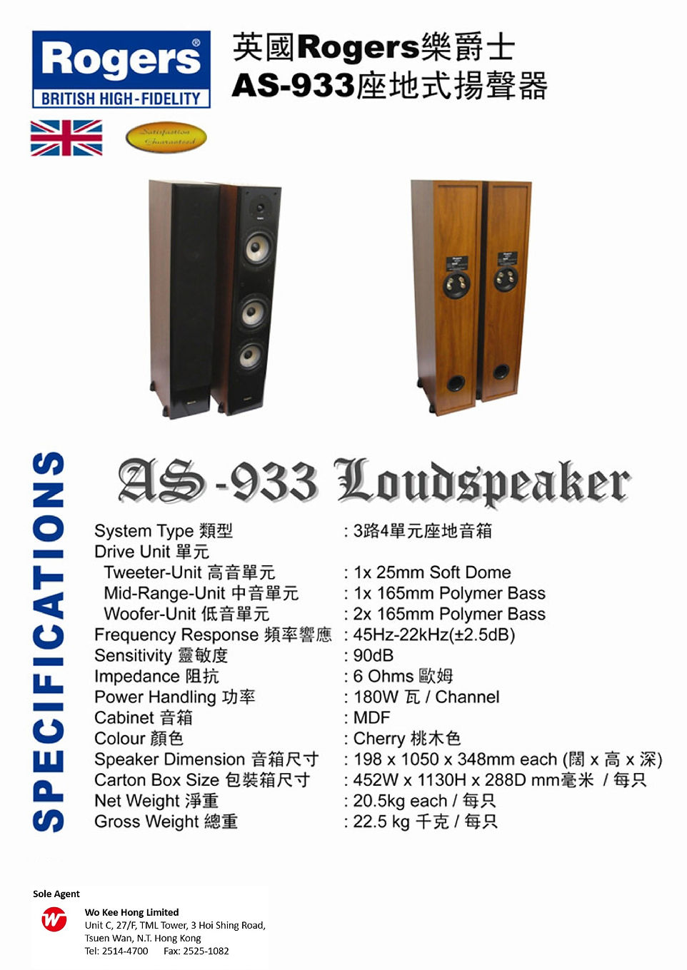 AS933 Floor Standing speaker | rogershifi