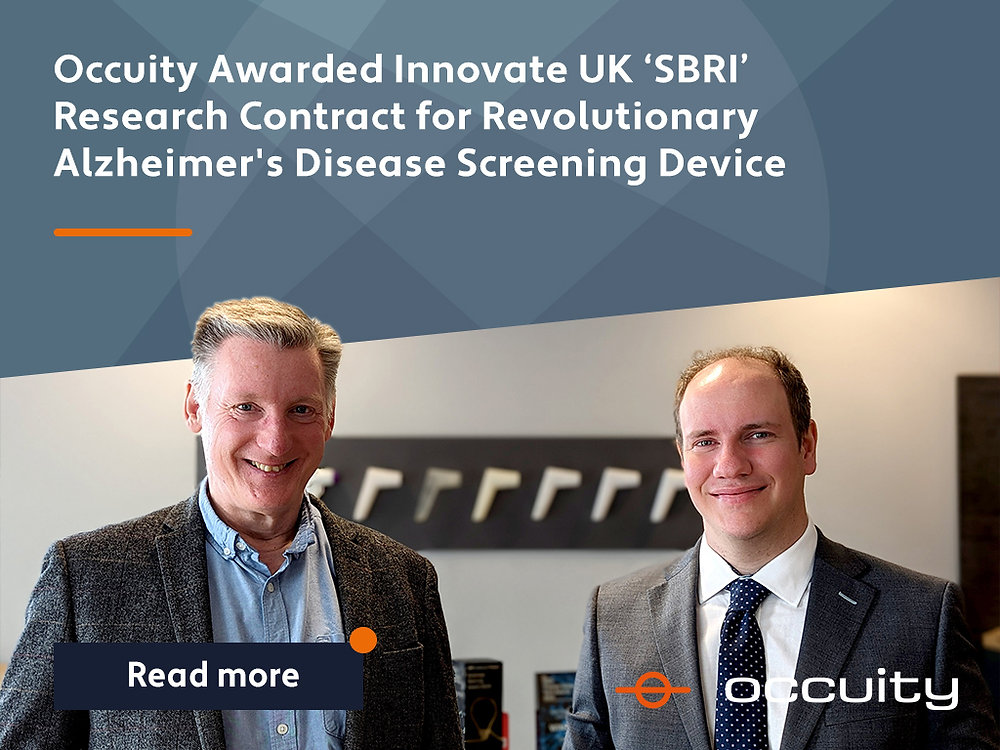 Occuity Awarded Innovate UK ‘SBRI’ Research Contract for Revolutionary ...