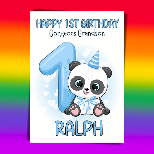 Adorable Panda 1st Birthday | Kids Card Company