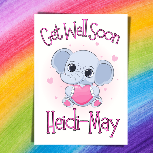 Elephant Get Well Soon Card | Kids Card Company