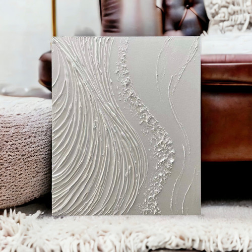 White Textured Wall Art | The HANNAH