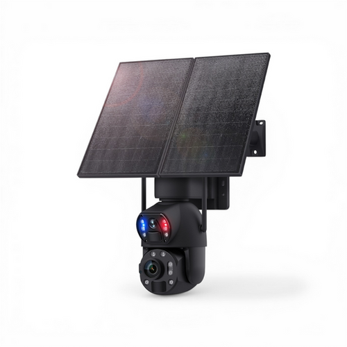 Cámara de Seguridad Solar PTZ Dual Lens 36X Zoom WiFi con Panel Solar ...